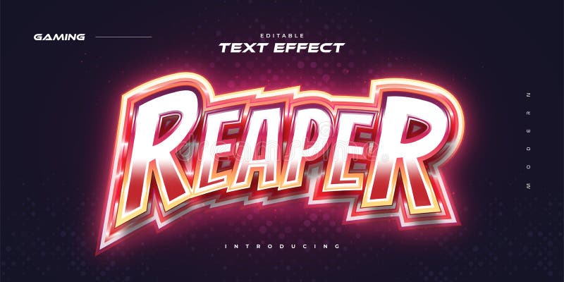 Red E-sport Text Style with Glowing Neon Effect Stock Vector ...