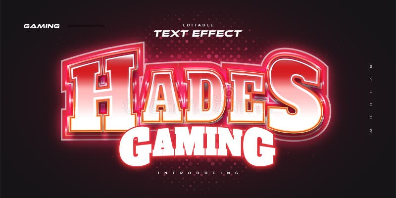 Red E-sport Text Style with Glowing Neon Effect. Editable Text Effect ...