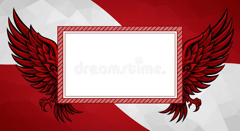 Eagle Wings Frame Graphic Template with Blank Space for Text or Image ...