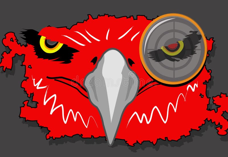 Red Eagle stock illustration. Illustration of bird, drawn - 43628029