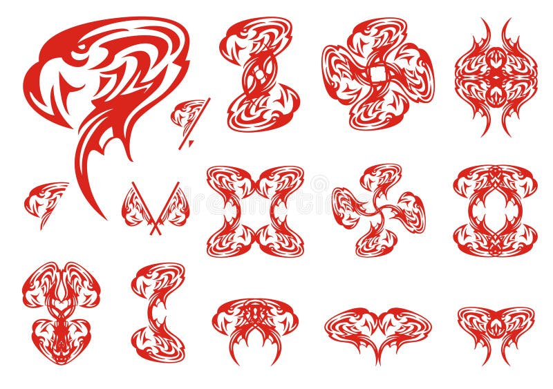 Red eagle symbols stock vector. Illustration of decorative - 95109664
