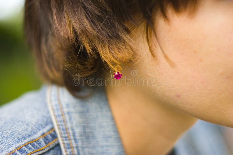 Red Ear-ring Picture. Image: 1397225