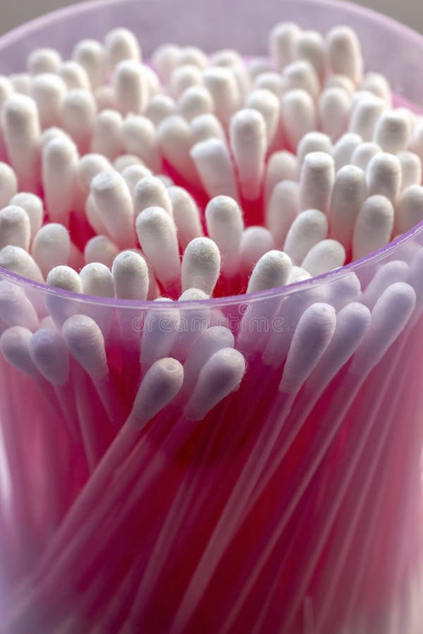 Red ear sticks stock photo. Image of dirt, color, bathroom - 189390136