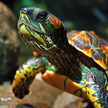 Red Slider Turtle Stock Illustrations – 222 Red Slider Turtle Stock ...