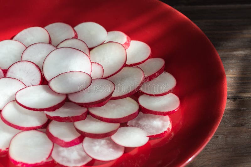 Early Sliced Red Radish and Ginger Pickled in Ginger Sauce. Fermented ...
