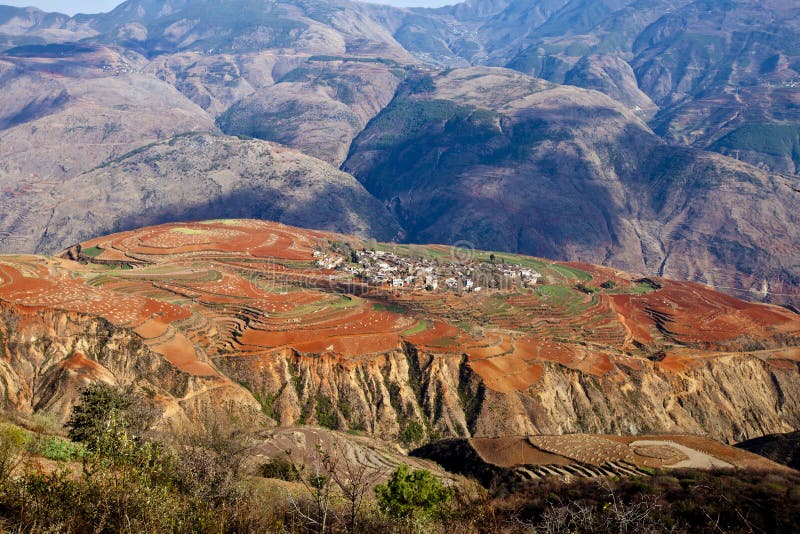 The red earth stock image. Image of village, bright, earth - 24709387
