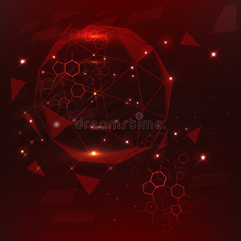 Abstract Circular Space Design. Concept in Sci-Fi Style. Stock Vector ...