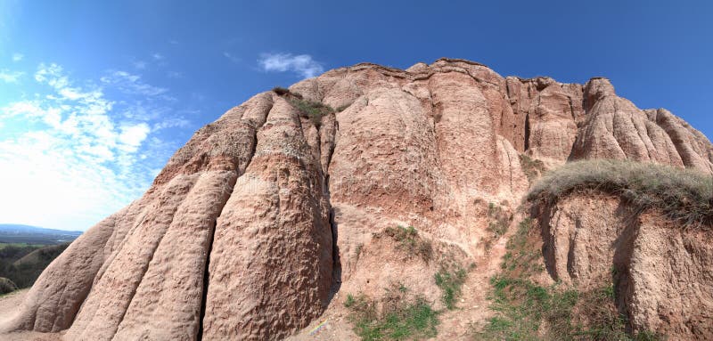 Red earth erosion stock photo. Image of terrain, adventure - 282983442