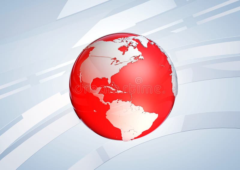 Red and blue world globe stock vector. Illustration of bussiness - 2310636