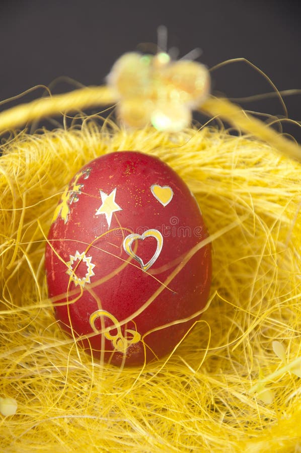 Red Easter egg stock photo. Image of growth, spring, outdoor - 18449602