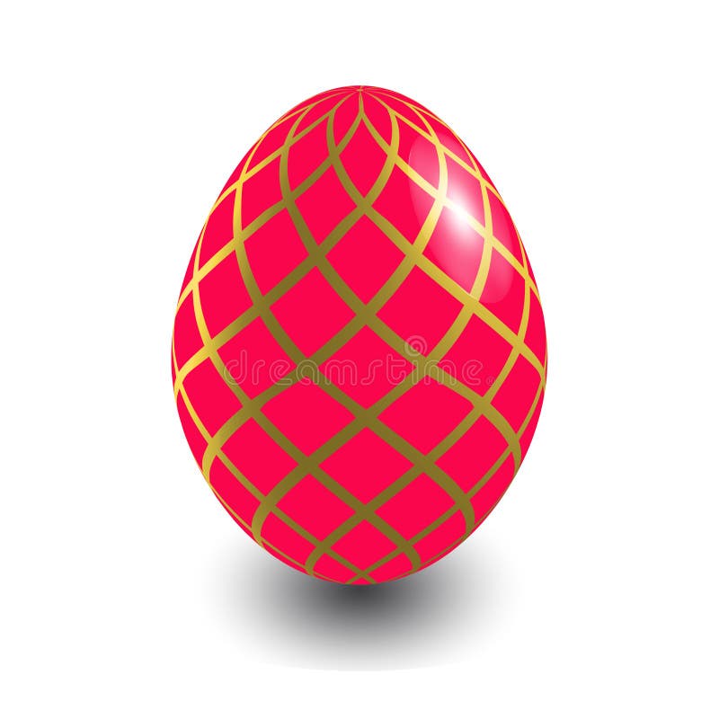 Red Easter egg stock illustration. Illustration of element - 66233375