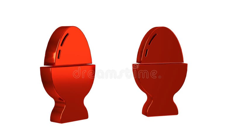 Red Easter Egg on a Stand Icon Isolated on Transparent Background ...
