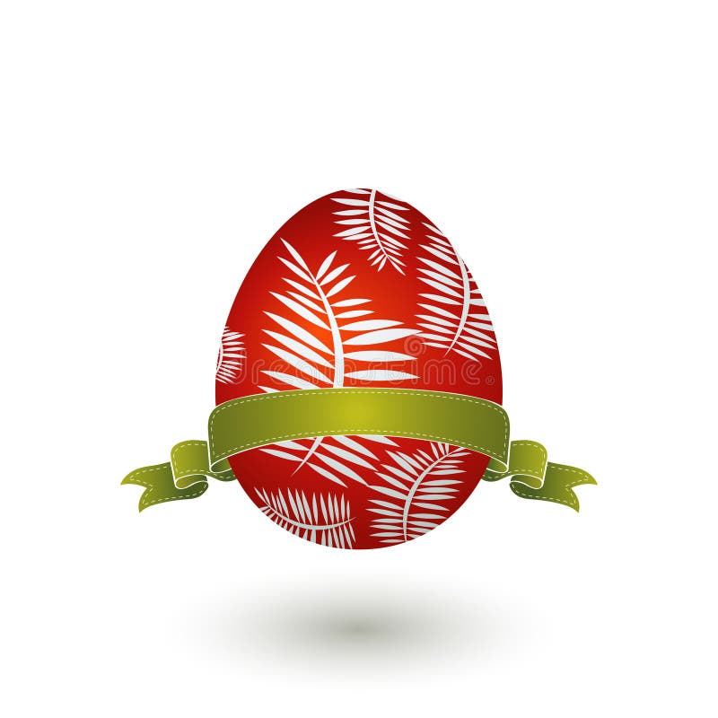 Red Easter egg, vector stock vector. Illustration of stylization - 2093244