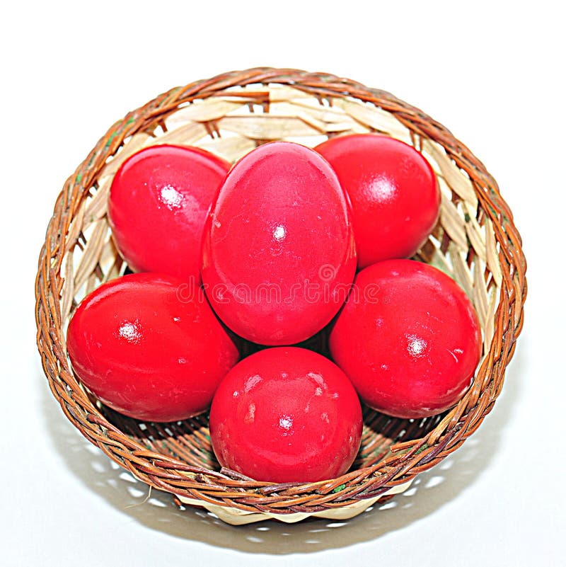 Red Easter eggs stock image. Image of food, eggs, decoration - 39924877