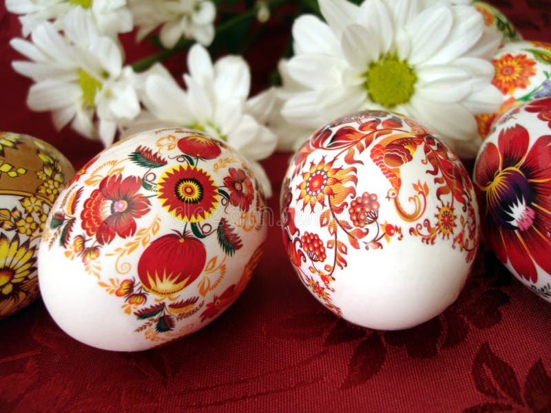 Easter eggs and flower stock photo. Image of flower, belief - 2196178