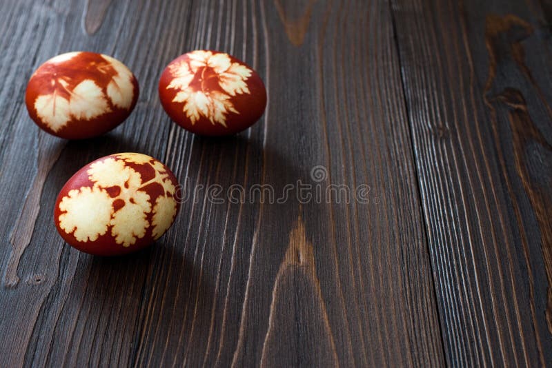 Red Easter Eggs. Postcard Concept with Copy Space, Free Space for Text ...