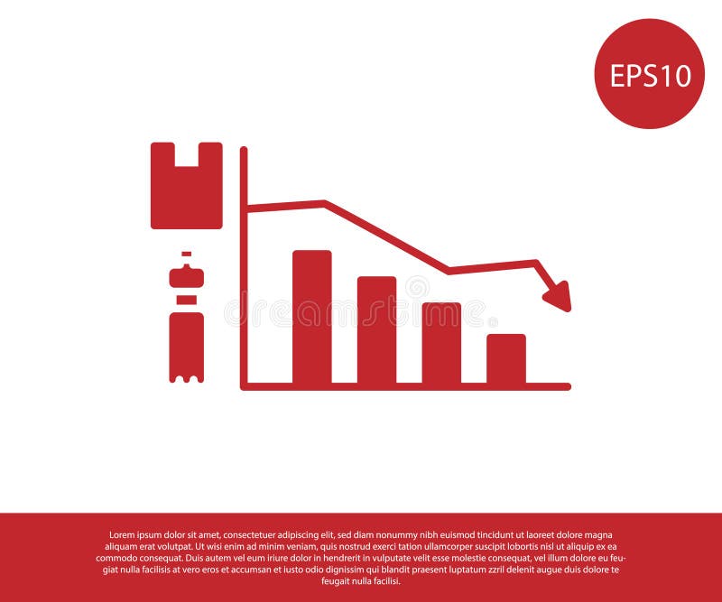 Red Ecology Infographic Icon Isolated on White Background. Vector Stock ...