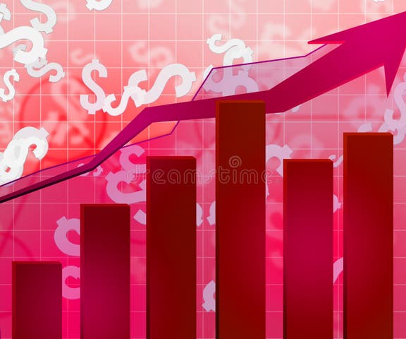 Red Economic Background stock illustration. Illustration of graph ...