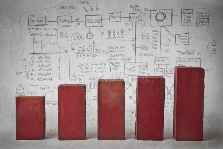 Red economics graphic stock illustration. Illustration of statistic ...