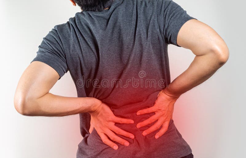 Pain in the Lower Back in Men Stock Image - Image of body, healthy ...
