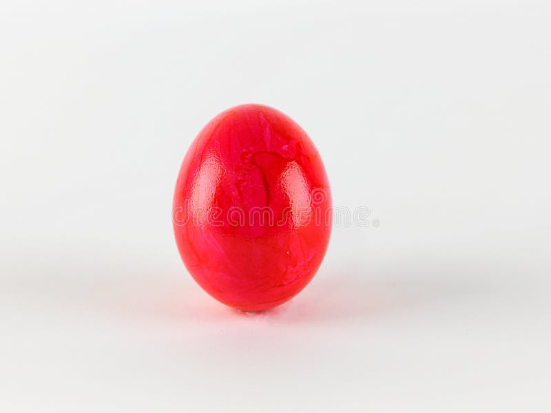 Red egg on white backround stock image. Image of animal - 38599347