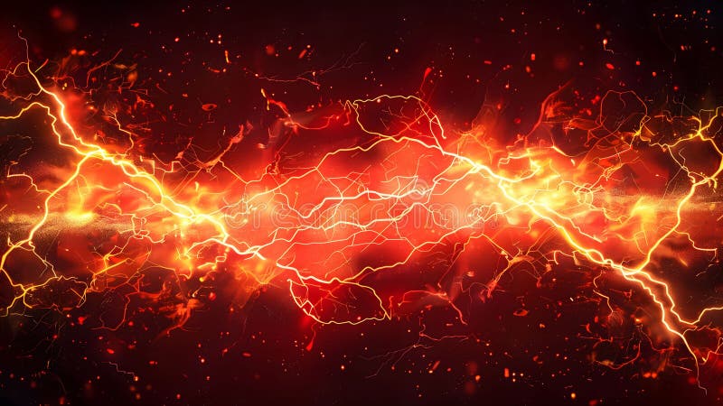 Red electric background stock illustration. Illustration of fiery ...
