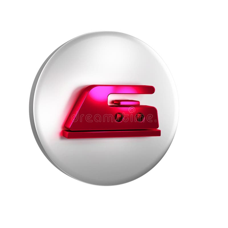 Red Electric Iron Icon Isolated on Transparent Background. Steam Iron ...