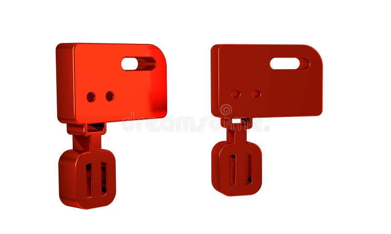 Red Electric Mixer Icon Isolated on Transparent Background. Kitchen ...