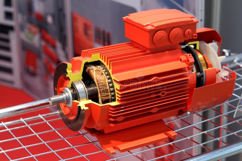 The red electric motor stock image. Image of engine, energy - 39331627