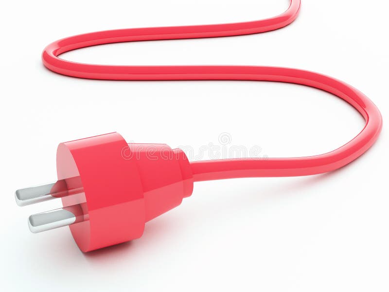 Electric Plug in Color. Save Energy Stock Illustration - Illustration ...