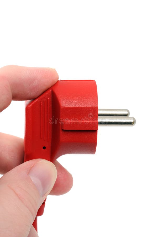 Electric Plug Connector (outlet) On The Wall Stock Photo - Image of ...