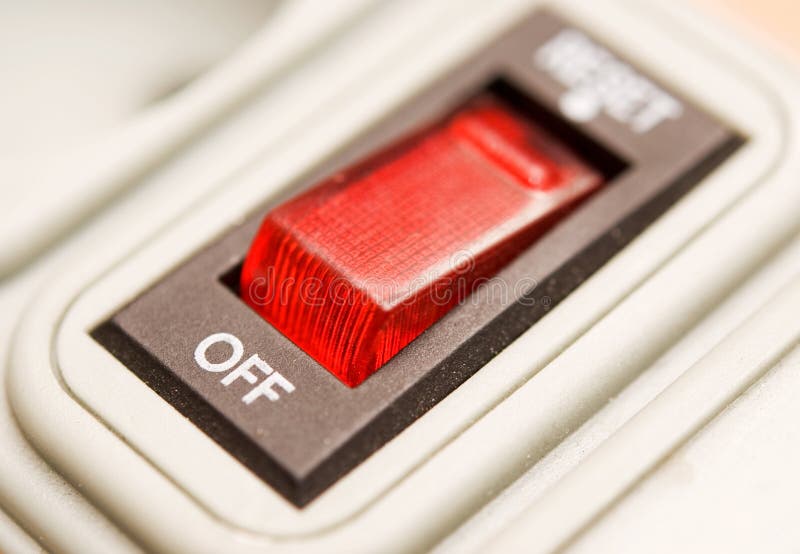 Red power switch stock photo. Image of switch, detail - 2718816