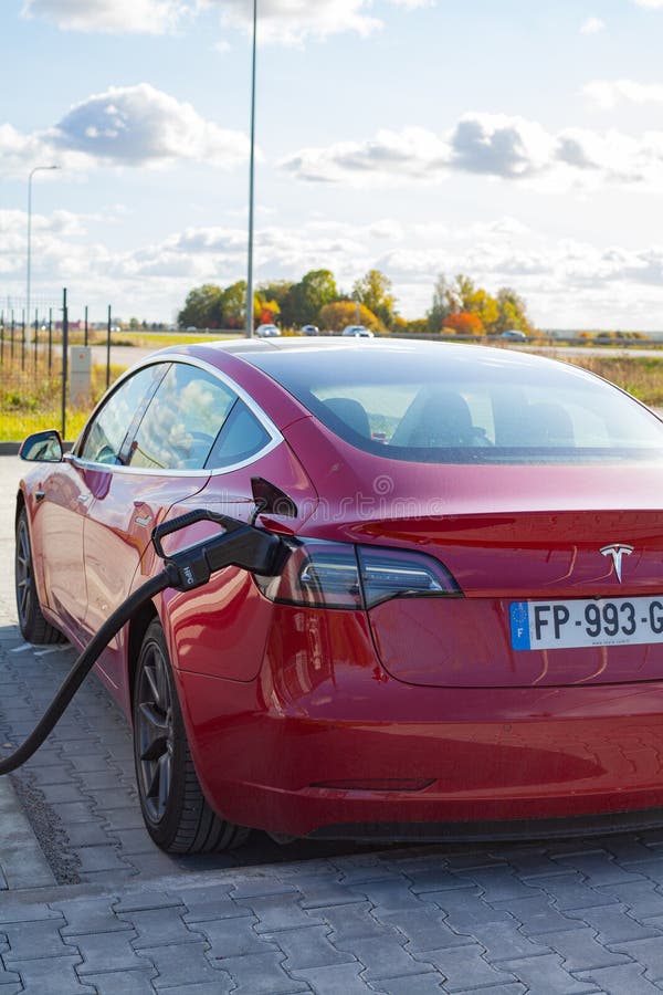 Future is Here: Long Trip Tesla Model 4 Editorial Stock Image - Image ...