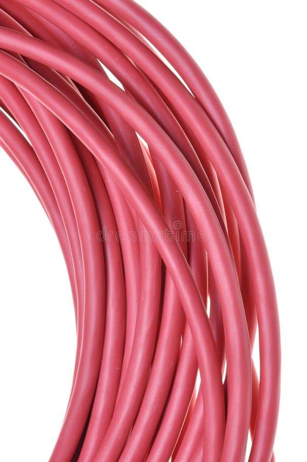 Red electrical cable stock image. Image of background - 48017515