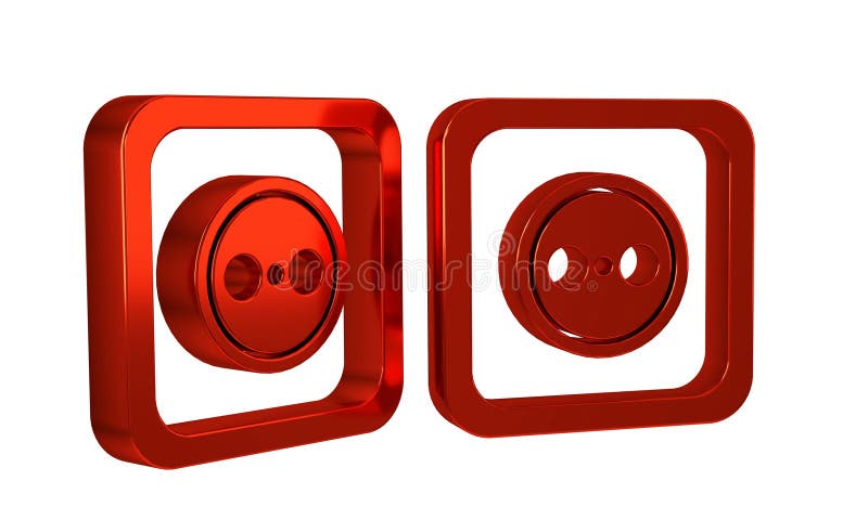 Red Electrical Outlet Icon Isolated on Transparent Background. Power ...