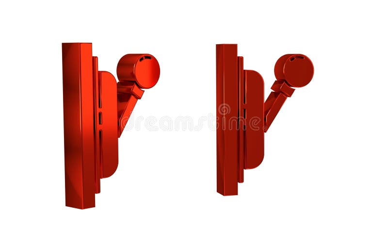 Red Electrical Panel Icon Isolated on Transparent Background. Switch ...