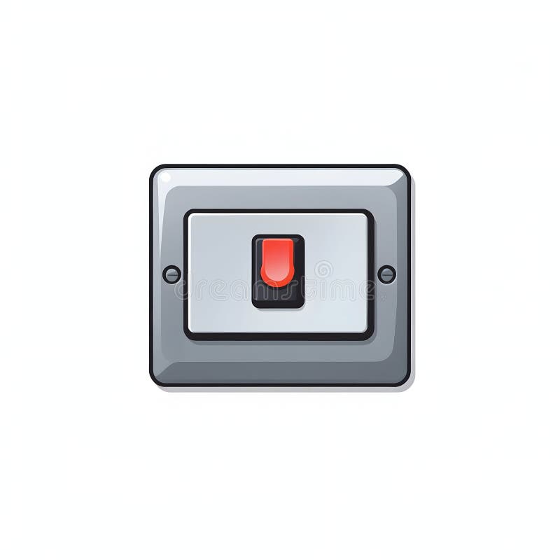 Red Electrical Switch: Power Control Illustration (Generative AI) Stock ...