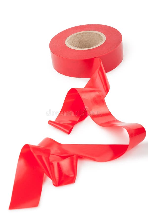 Red insulating tape stock photo. Image of rubber, sellotape - 16744010