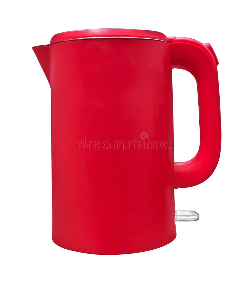 Red electrical tea kettle stock photo. Image of food - 267976078