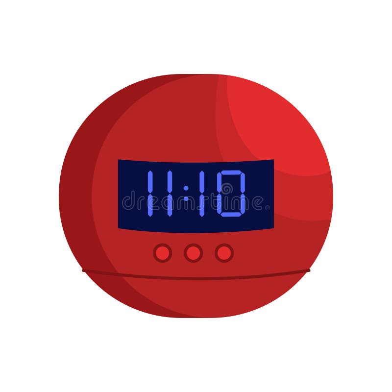 Red Electronic Clock with Numbers on Display for Measuring and Timing ...