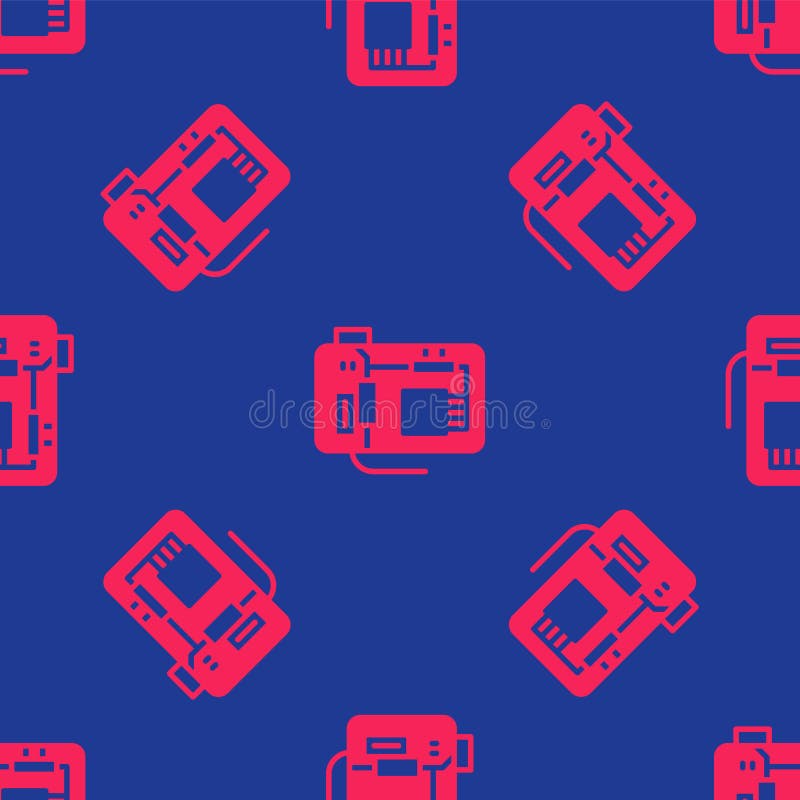 Red Electronic Computer Components Motherboard Digital Chip Integrated ...