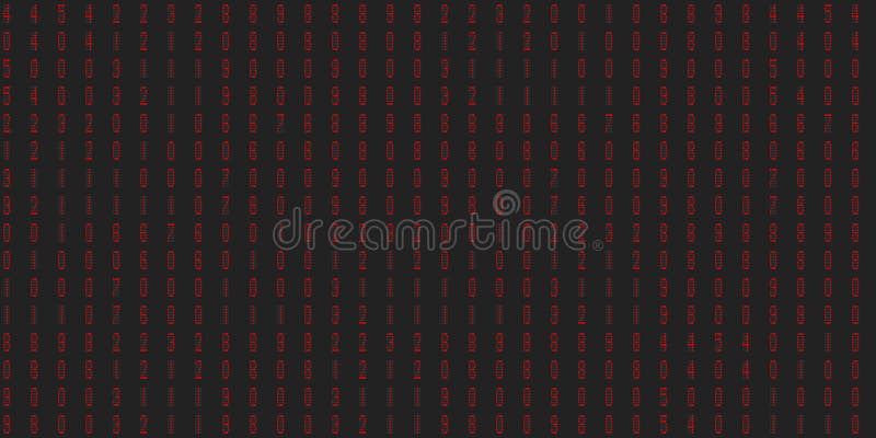 Red Electronic Numbers Background. Cyberspace Texture. Numeric Binary Creative Surface. Numeral ...