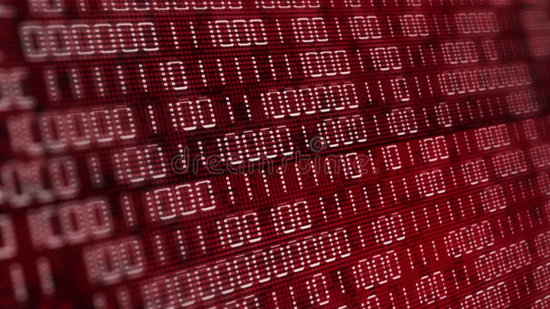 Red Electronic Screen with Changing Binary Code. Computer Display with ... Red Electronic Screen with Changing Binary Code. Computer Display with ...