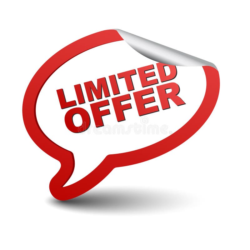 Red Element Bubble Limited Offer Stock Illustration - Illustration of ...