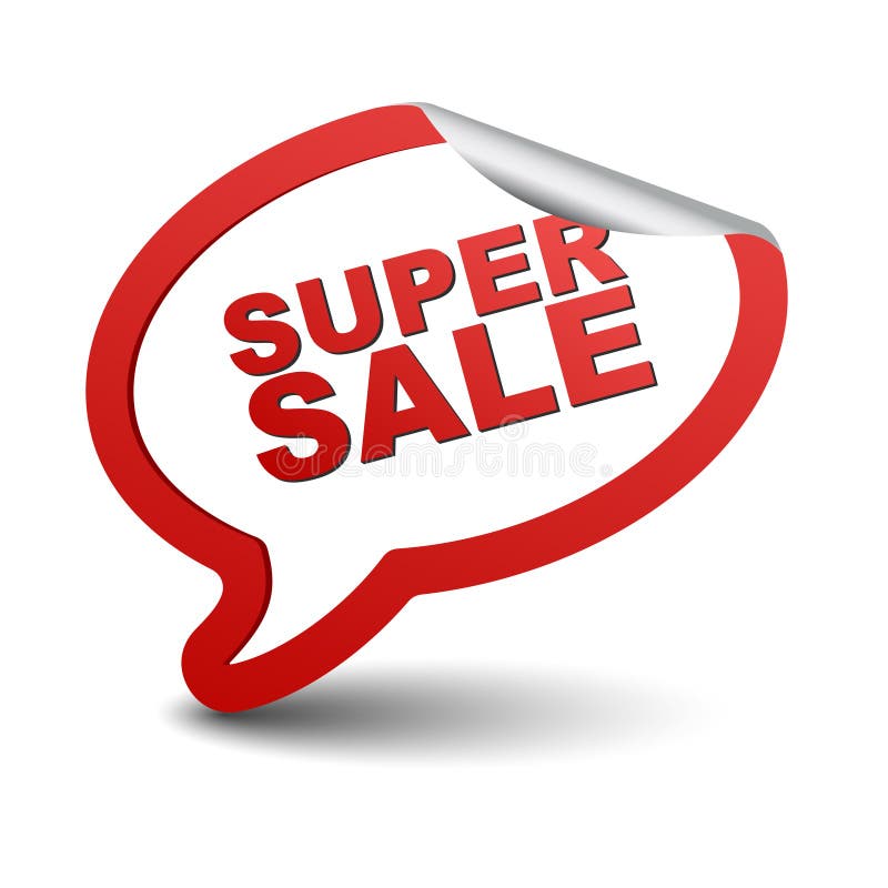 Red Element Bubble Super Sale Stock Illustration - Illustration of ...