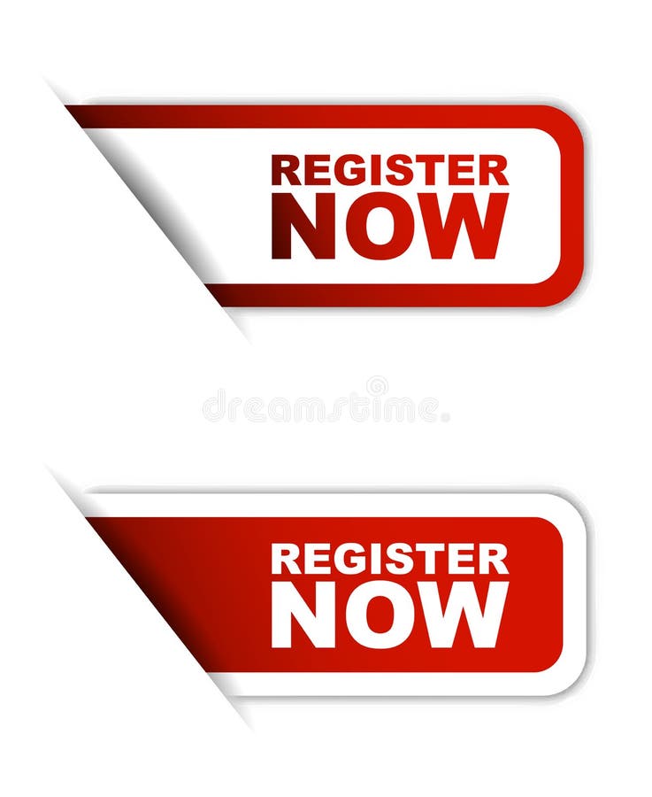 Register now button stock vector. Illustration of glossy - 121332074