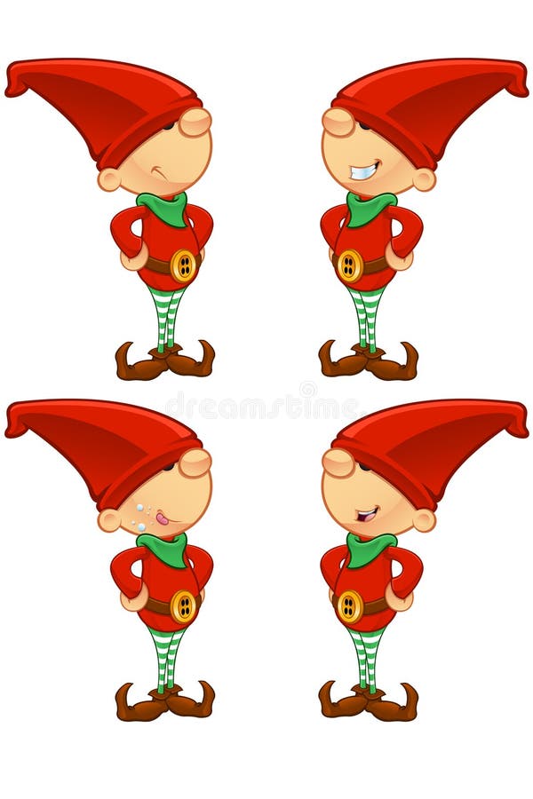 Red Elf - Giving a Thumbs Up Stock Vector - Illustration of holiday ...