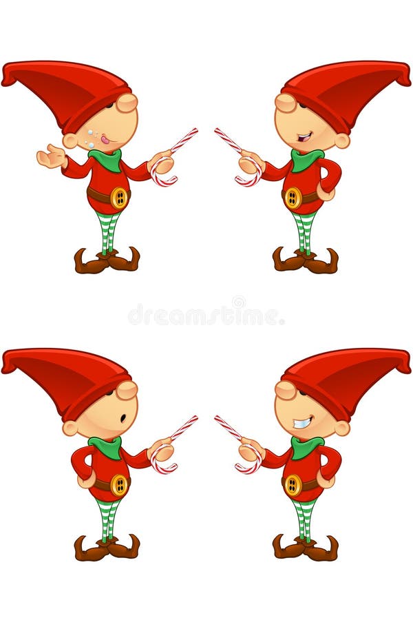 Red Elf - Giving a Thumbs Up Stock Vector - Illustration of holiday ...