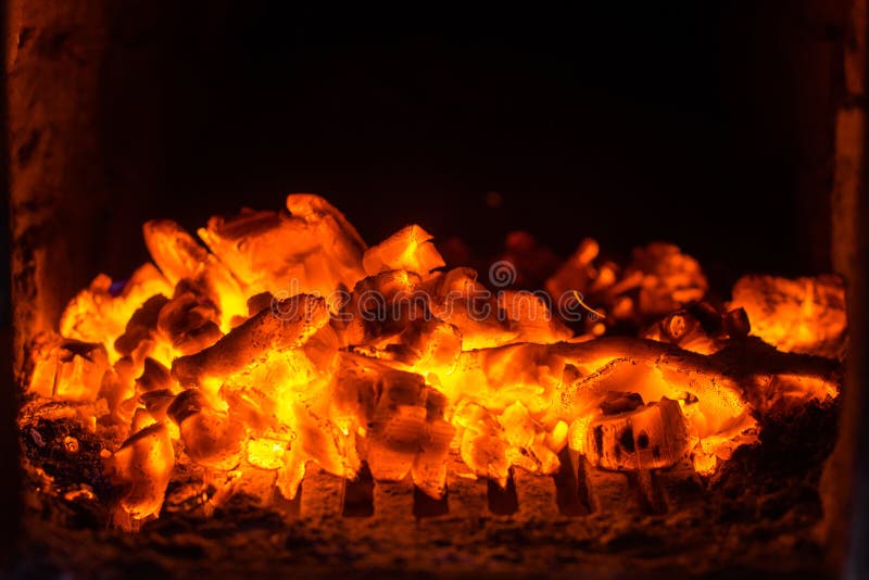 Red Ember on Black Background. Hot Red Embers Background Stock Photo ...