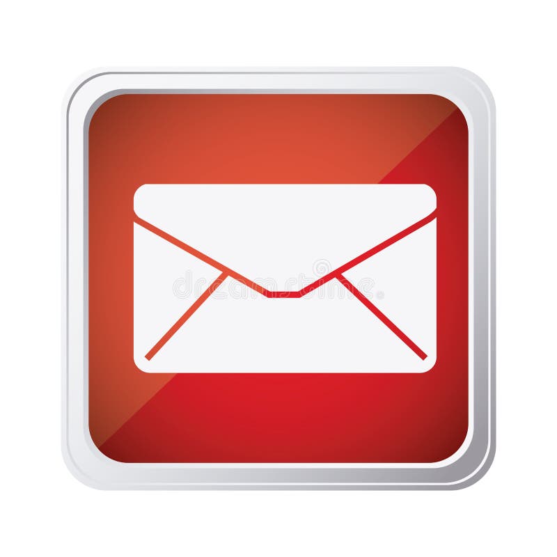 Red Emblem Close Message Envelope Icon Stock Illustration ...